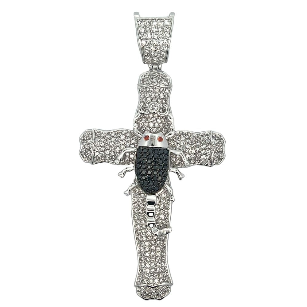 Scorpion Cross CZ Iced Out Pendant – BlingBlowout
